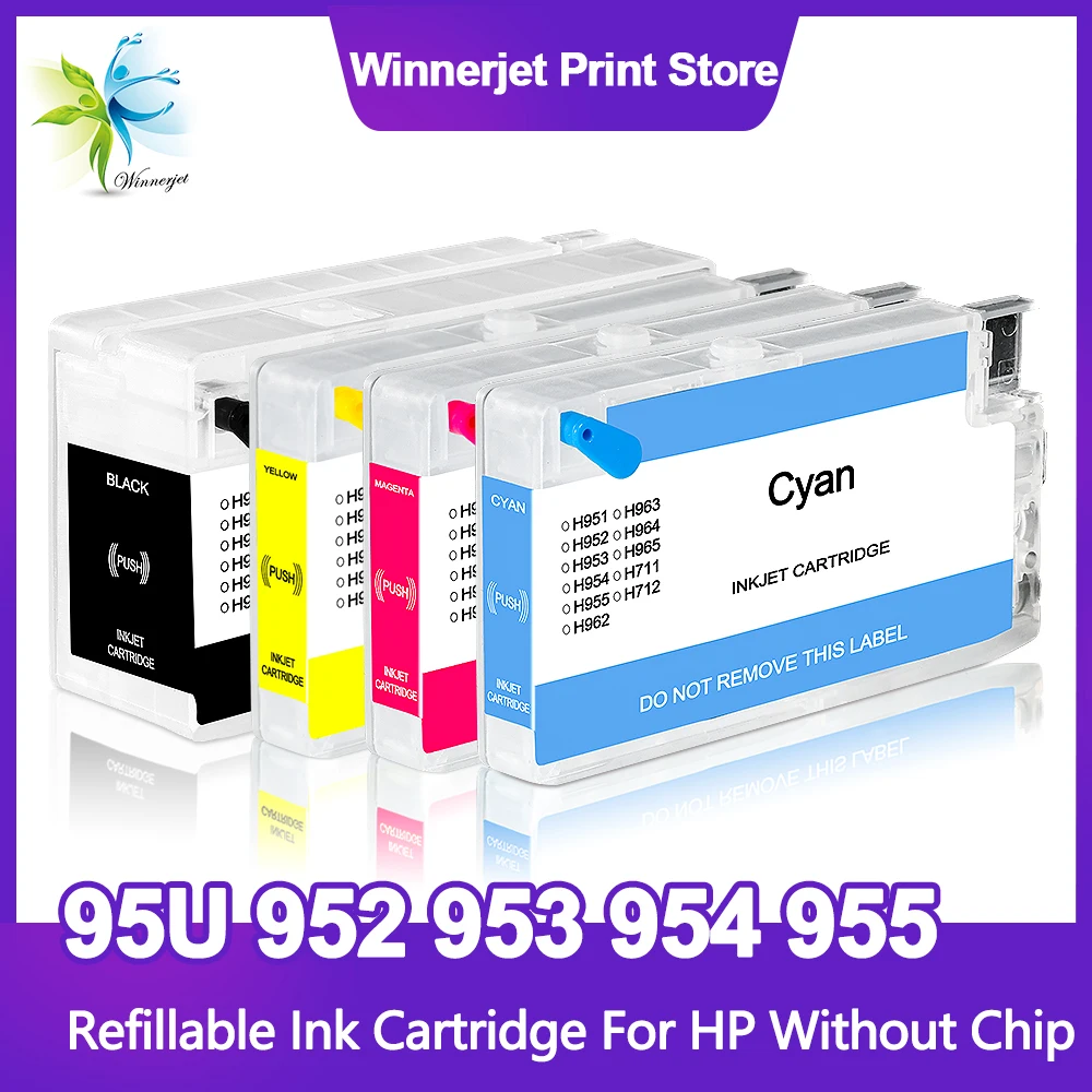 952-953-954-955-95U-no-chip-empty-refillable-ink-cartridge-for-HP ...
