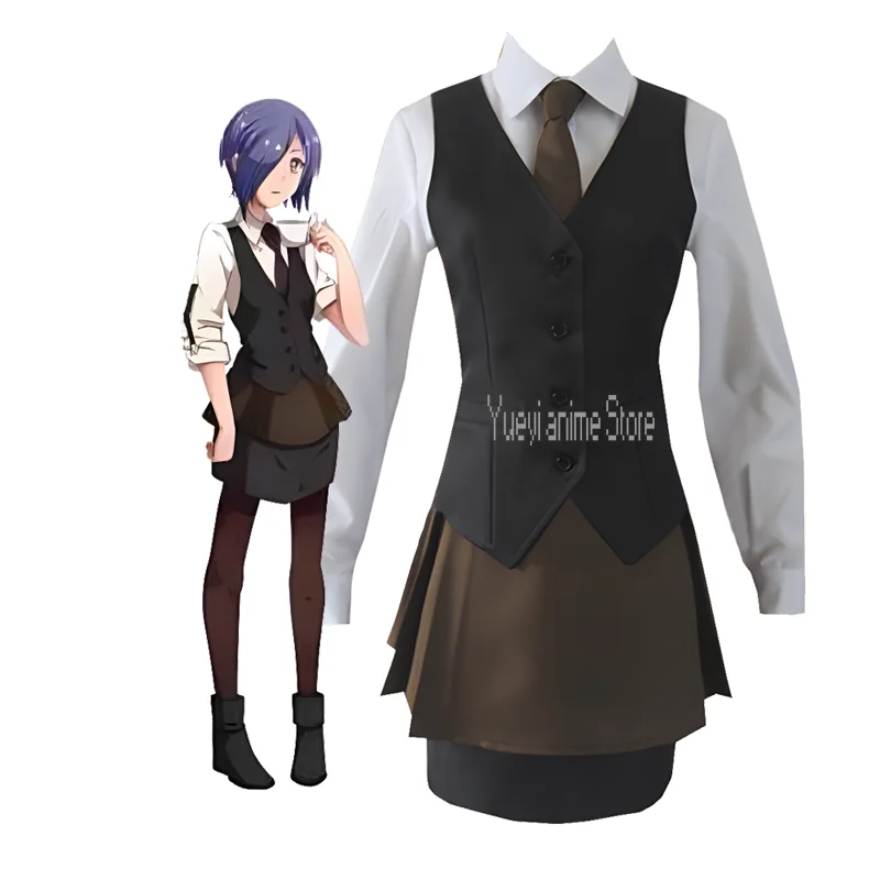 Anime Tokyo Ghoul Touka Kirishima restaurant work clothes Costume Adult ...