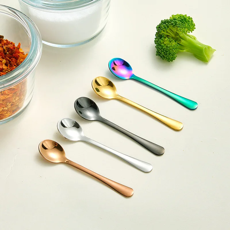 5pcs Mini Salt Spoon 304 Stainless Steel Small Spoon 7.5cm/2.95in ...