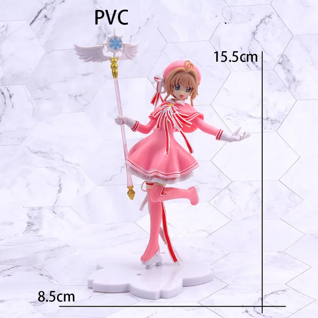 Anime Lovely Card Captor Kinomoto Sakura Action Figure PVC Models ...