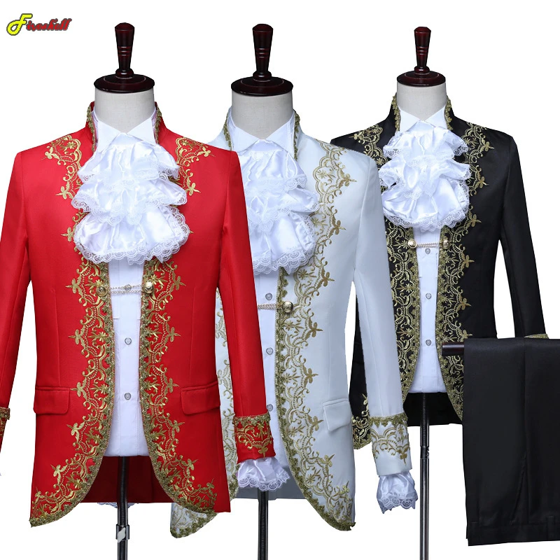 Mens Medieval Party Blazers Suits Dress Tuxedo European King Prince ...