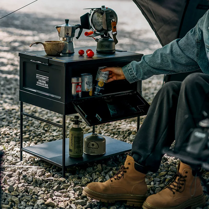 Outdoor-Picnic-Table-and-Storage-Box-2-in-1-Multifunctional-Camping-Box ...