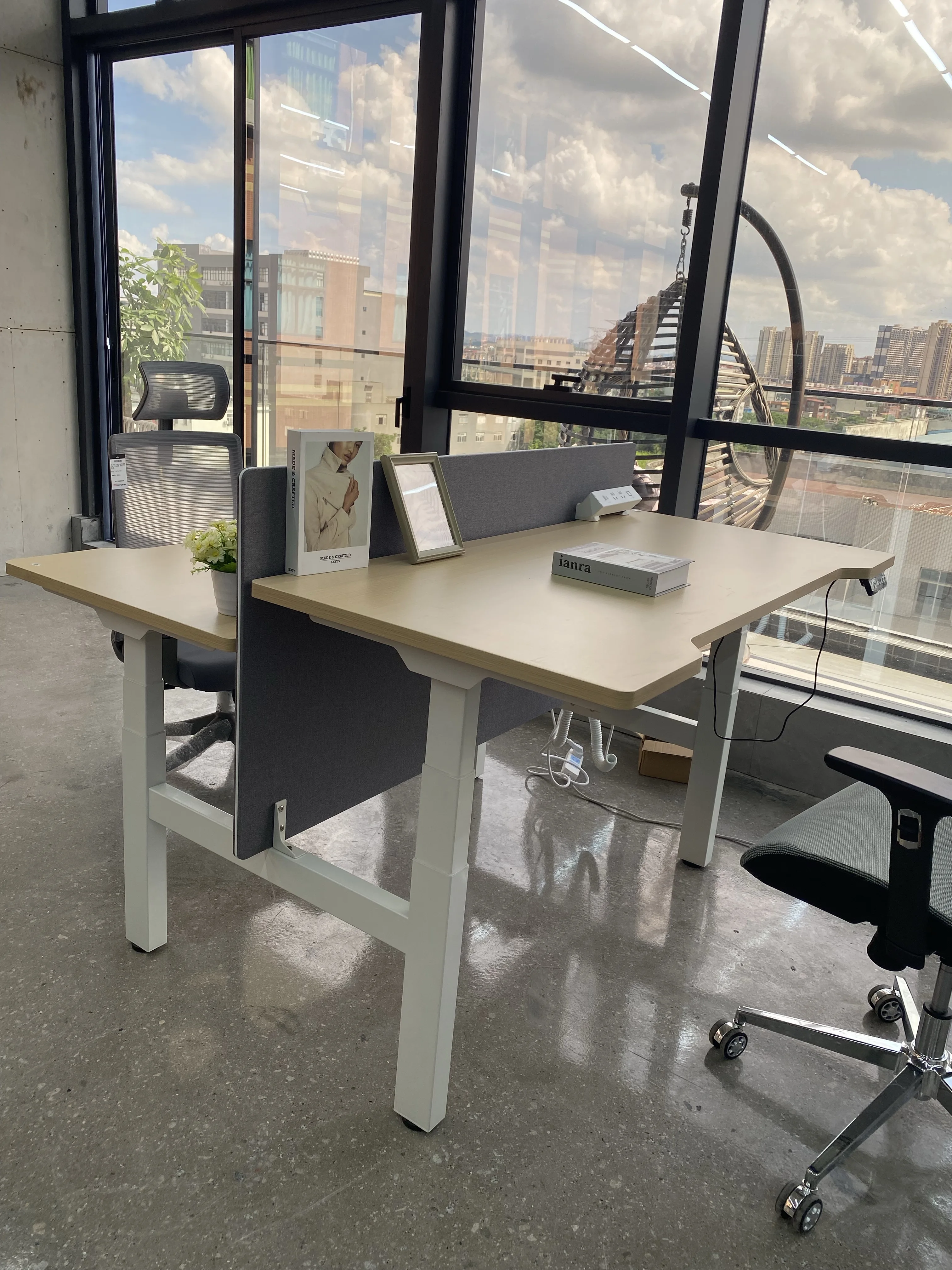 Electric-Standing-Desk-double-Staff-lifting-table-smart-electric ...