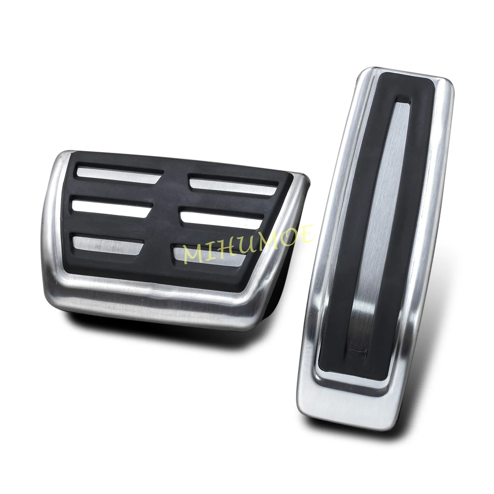 LHD Non-Slip Stainless Steel Foot Brake Gas Pedal Pad Cover For Audi Q7 ...