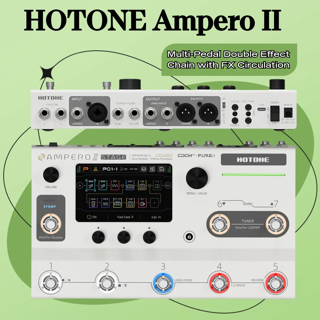 Hotone-Ampero-II-Stage-Amp-Multi-Effect-Pedal-Dual-Effect-Chain-DSP ...