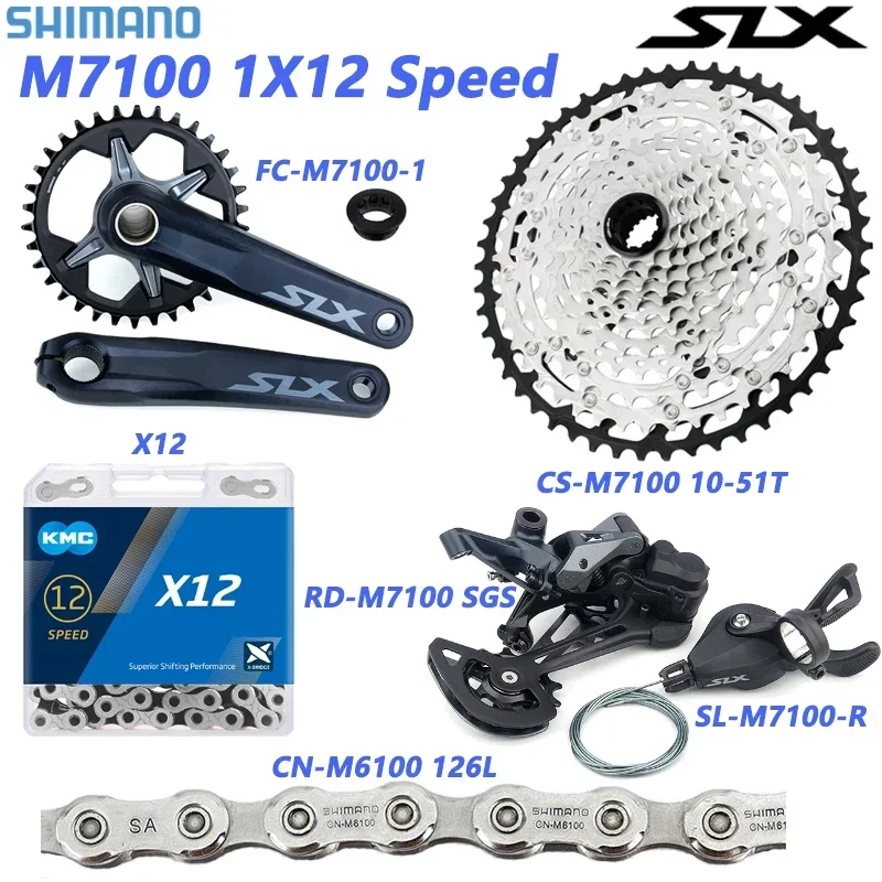 Shimano-SLX-M7100-Groupset-MTB-12-Speed-Crankset-12S-Shifter-Derailleur ...