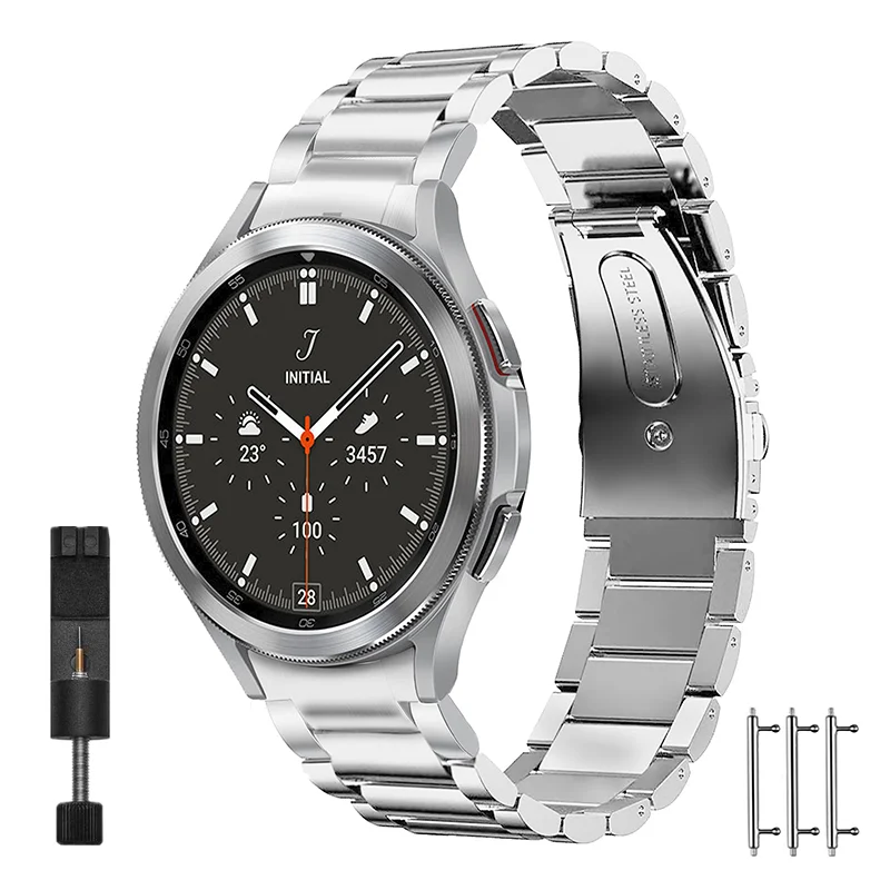Stainless Steel Strap for Samsung Galaxy Watch 4 Classic 46mm 42mm ...
