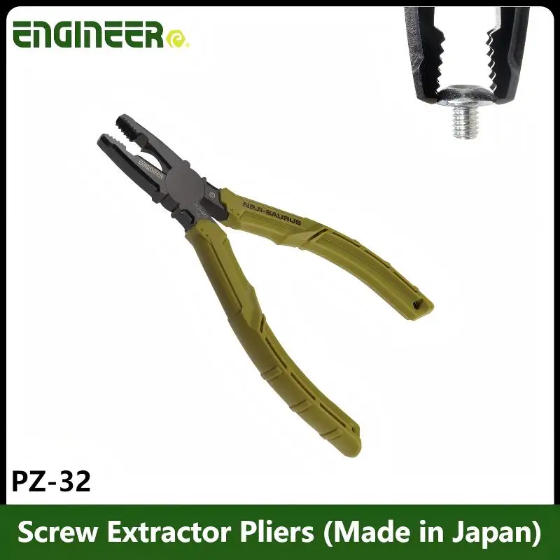 Japan ENGINEER PZ-32 Screw Extractor Pliers - Multi-Jaw, Black Oxide ...