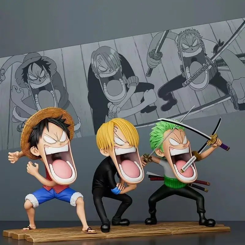15cm-Animation-One-Piece-Luffy-Figures-Sanji-Monkey-D-Luffy-Roronoa ...