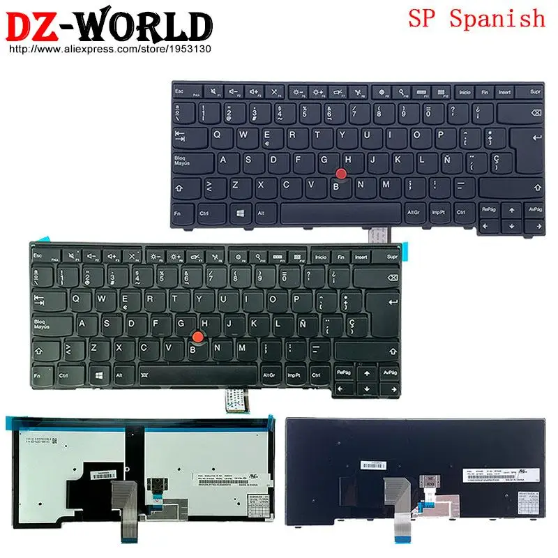 SP-Spanish-Backlight-Keyboard-for-Lenovo-Thinkpad-T440-P-T431S-T450-S ...