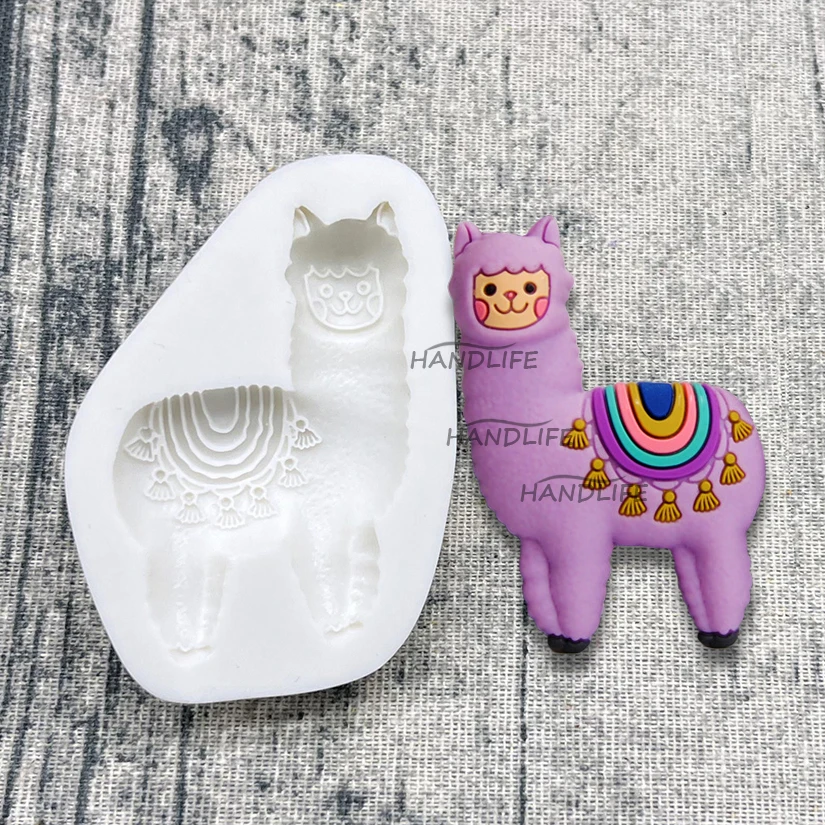 3d Alpaca Silicone Sugarcraft Mold Resin Tools Cupcake Baking Mould ...