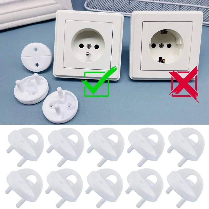 1-10pc-White-Electrical-Safety-Socket-Protective-Cover-Baby-Care-Safety ...