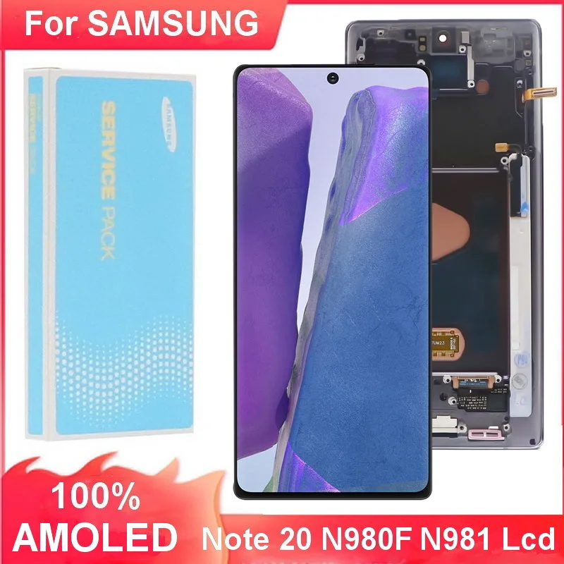 AMOLED Note20 ЖК-дисплей для Samsung Galaxy Note 20, экран N980 N981 ...