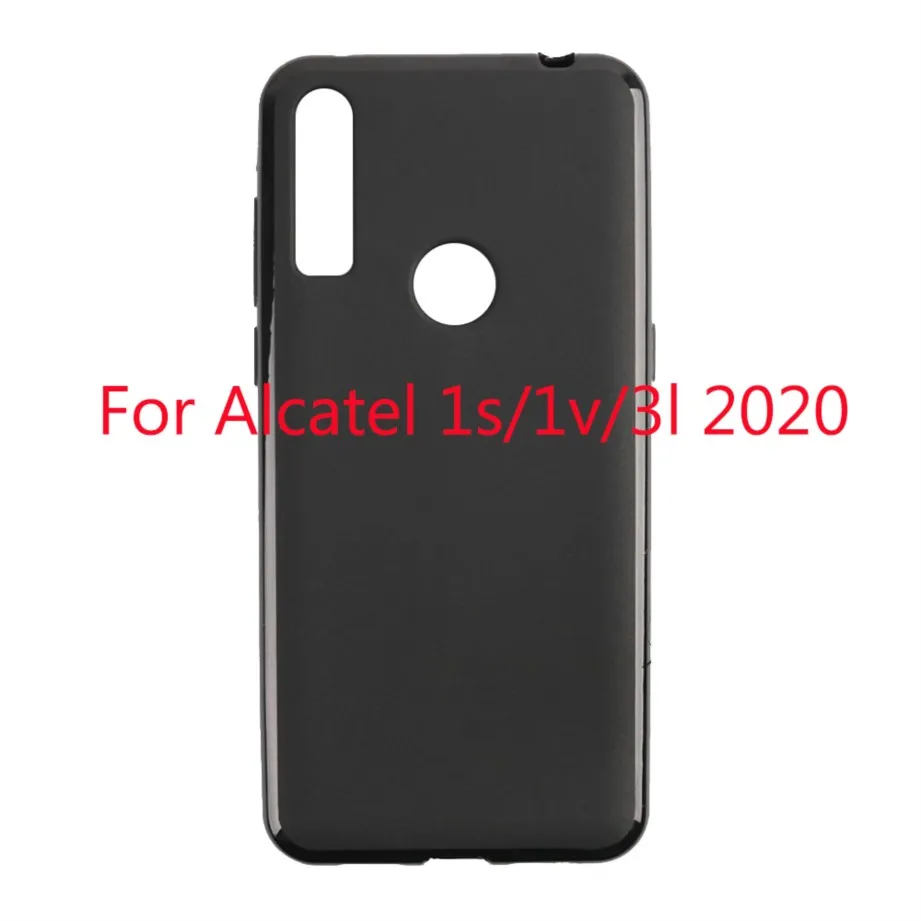 black case for alcatel 1s 2020 phone case silicone soft tpu protection ...