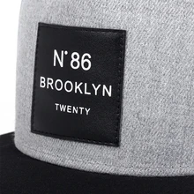 Men Women BROOKLYN Baseball cotton adjustable Snapback Hat Leather ...