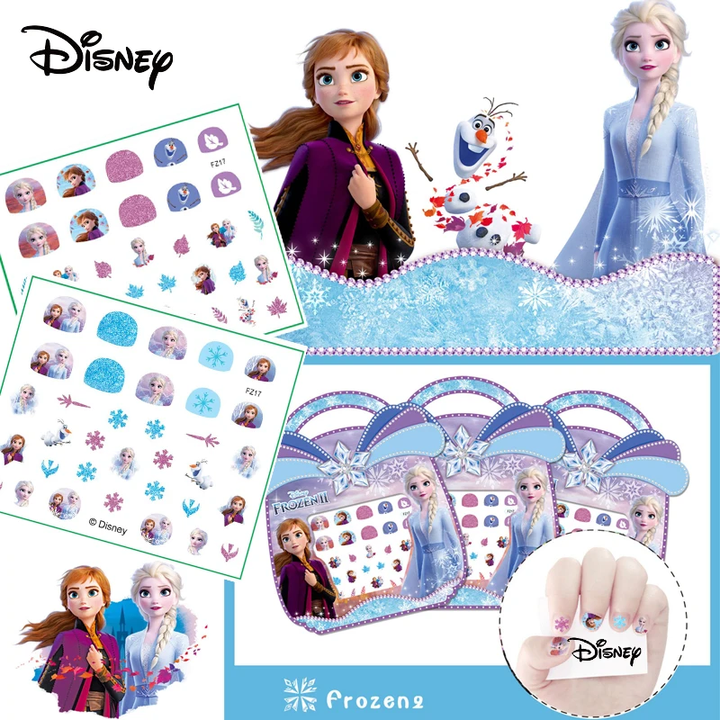 Pegatinas de Disney para decoración de uñas, calcomanías de Elsa y ...