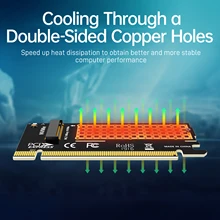 JEYI M.2 NVME To PCIE 4.0 X16 Adapter, pcie x16 Gen4 Expansion Card with Aluminum Heatsink Case ...