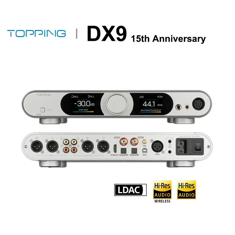 TOPPING-DX9-15th-Anniversary-DAC-AMP-Headphone-Amplifier-Hi-Res-Audio-AK4499EQ-AK4118AEQ-chips ...