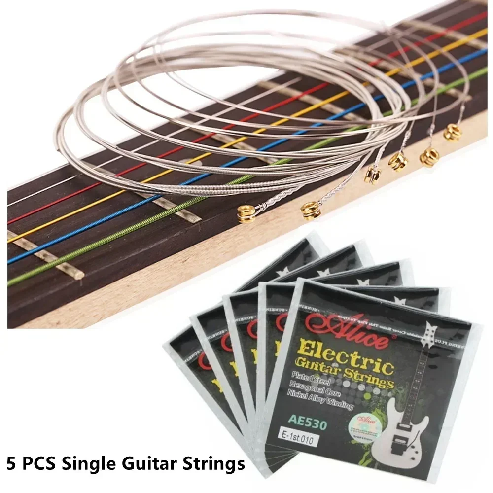 5 Pcs Single Guitar Strings AE530 Electric Guitar Top E Plain Steel ...
