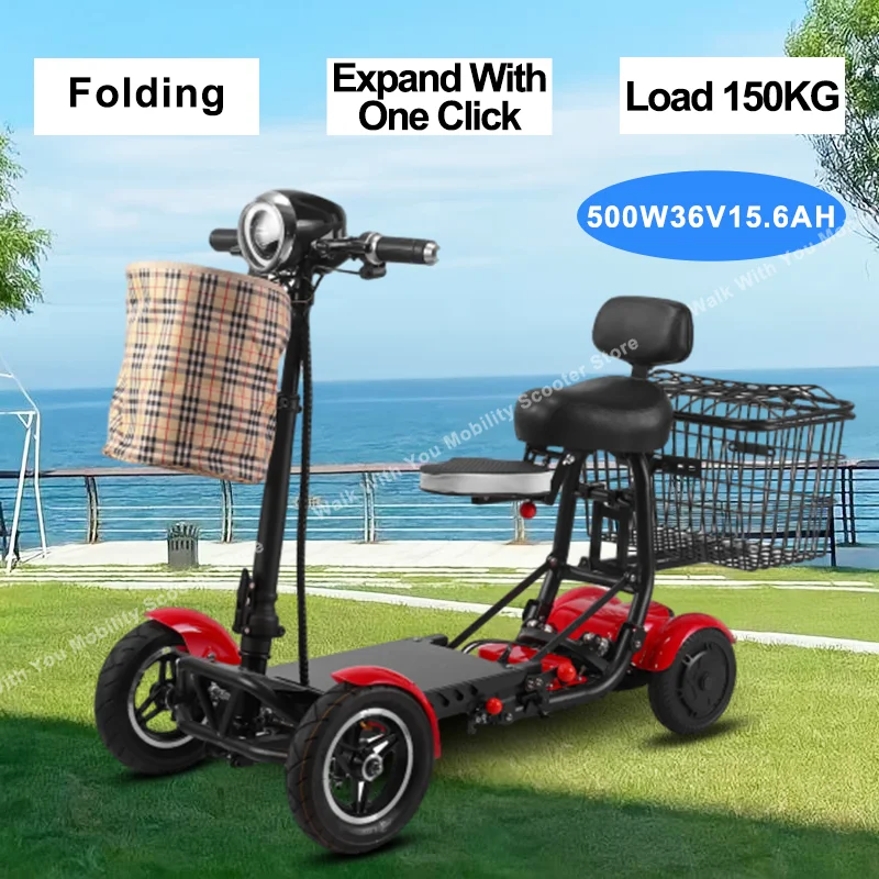 Foldable Mobility Scooter with Dual Motor | 500W Electric Scooter