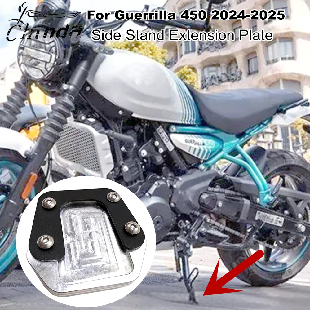 Motorcycle Kickstand Extension Pad Foot Side Stand Extension Plate For ...