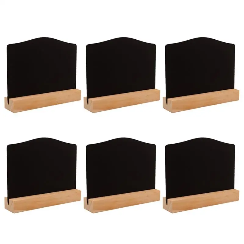 6pcs-Double-sided-Mini-Blackboard-Wooden-Message-Board-Decorative ...