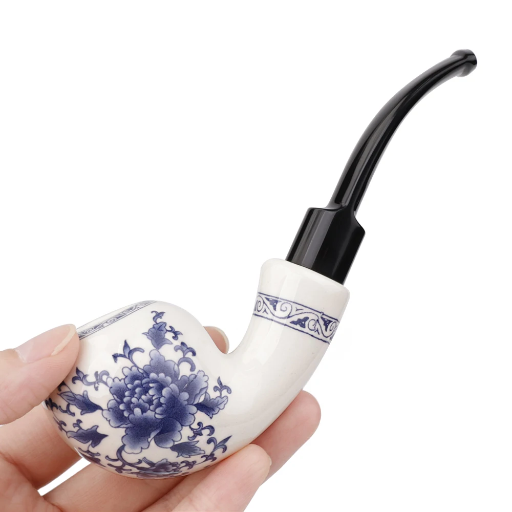 RU-MuXiang-Blue-and-white-porcelain-tobacco-pipe-9mm-filter-element ...