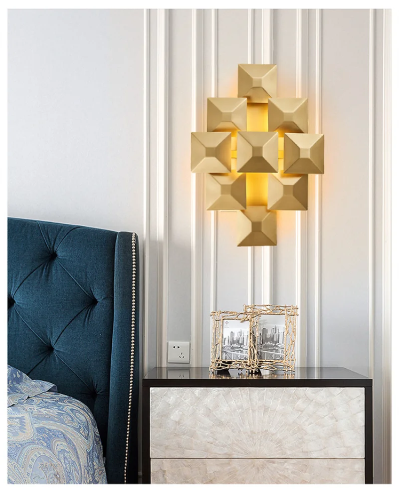 New 2023 Modern Minimalism Square Metals Wall Lamp Living Room Coridor ...