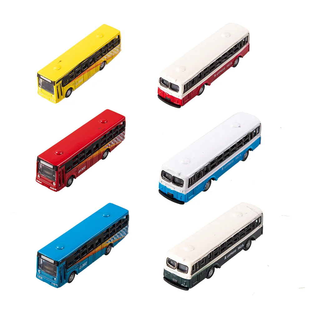 2PCS N Scale 1/150 Metal Miniature Model Bus For Garden /Railway ...