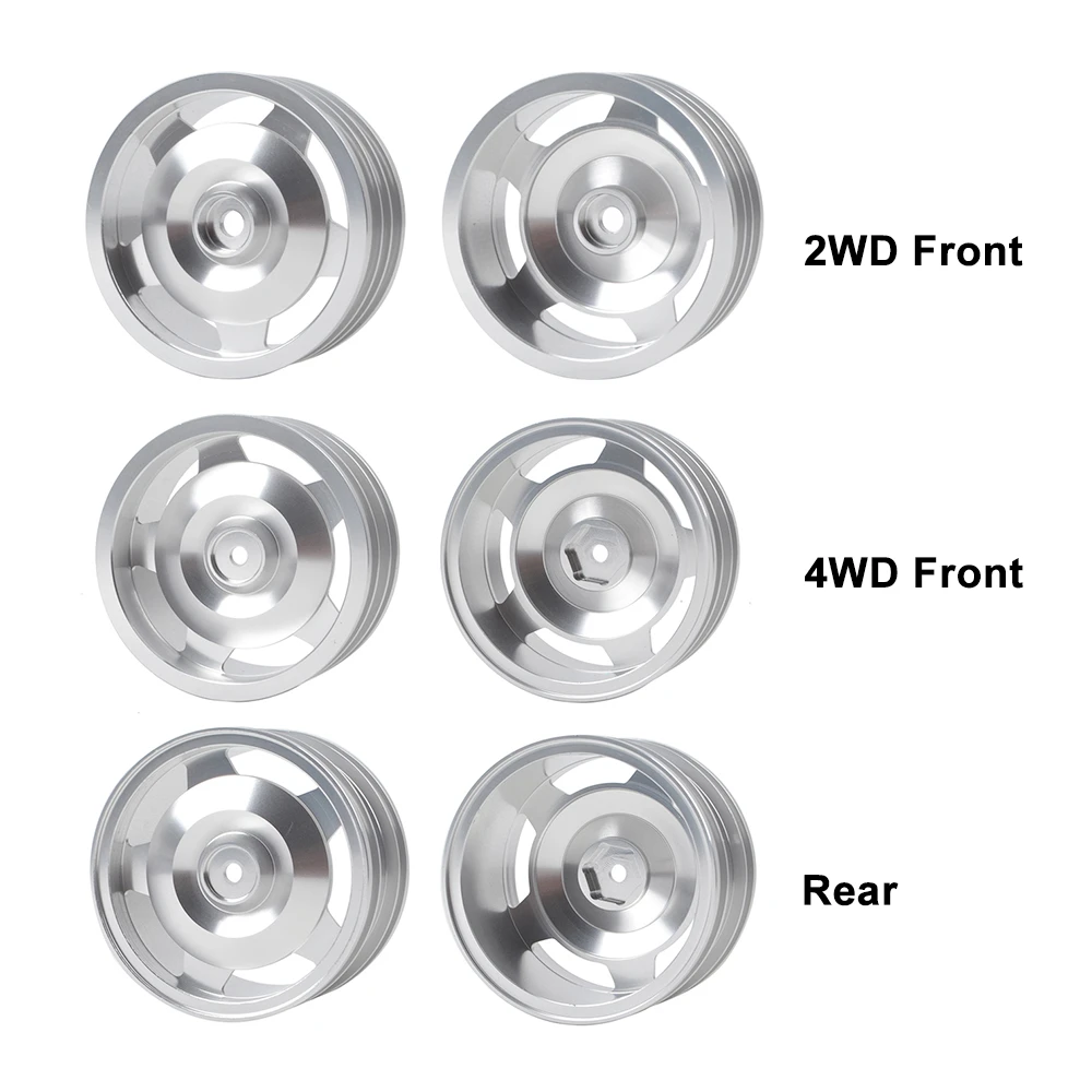 Aluminum Alloy Front Rear Star Dish Wheels Rim for Tamiya TD2 TL01B ...