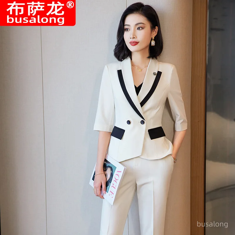 2023 Primavera e Verão Nova Meia Manga Moda Desgaste das Mulheres Desgaste de Negócios das ...