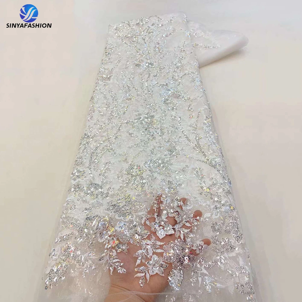 Sinya-White-African-Lace-Fabric-2024-High-Quality-Lace-French-Net ...