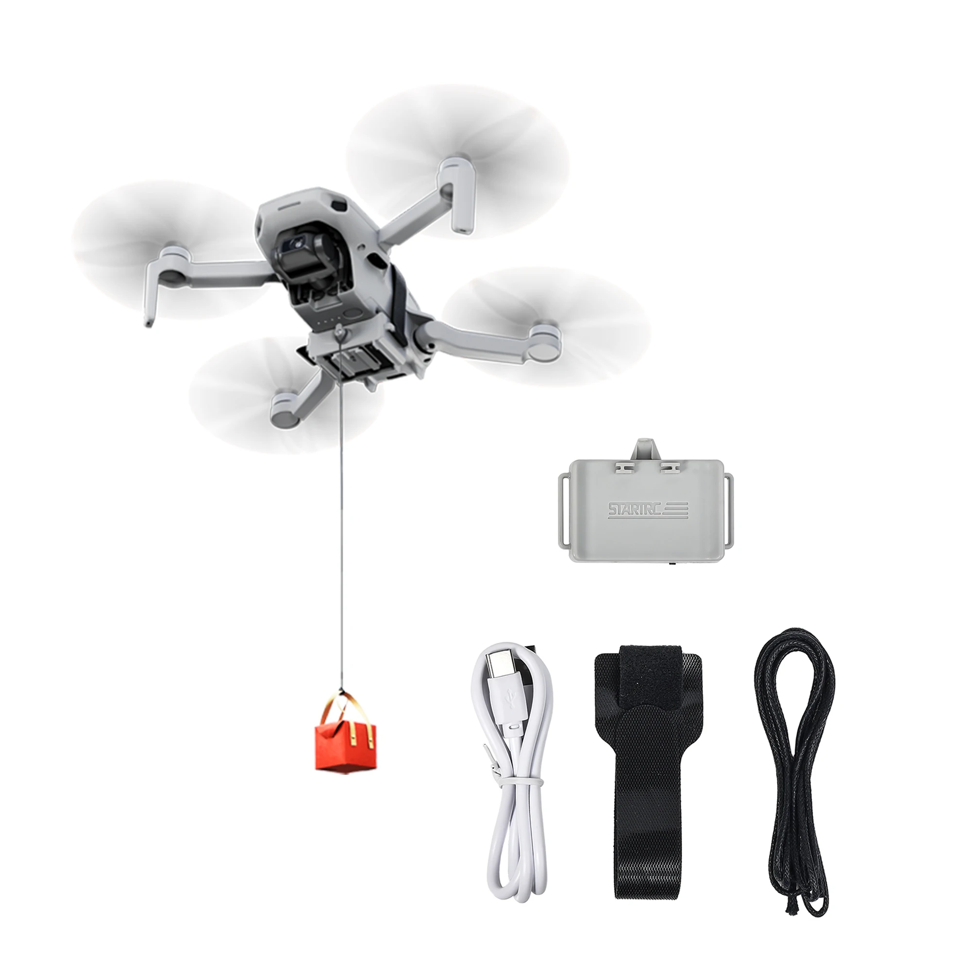 Drone Thrower System Drone Airdrop Release Device Delivery Dispenser Thrower for DJI mini 2/mini ...