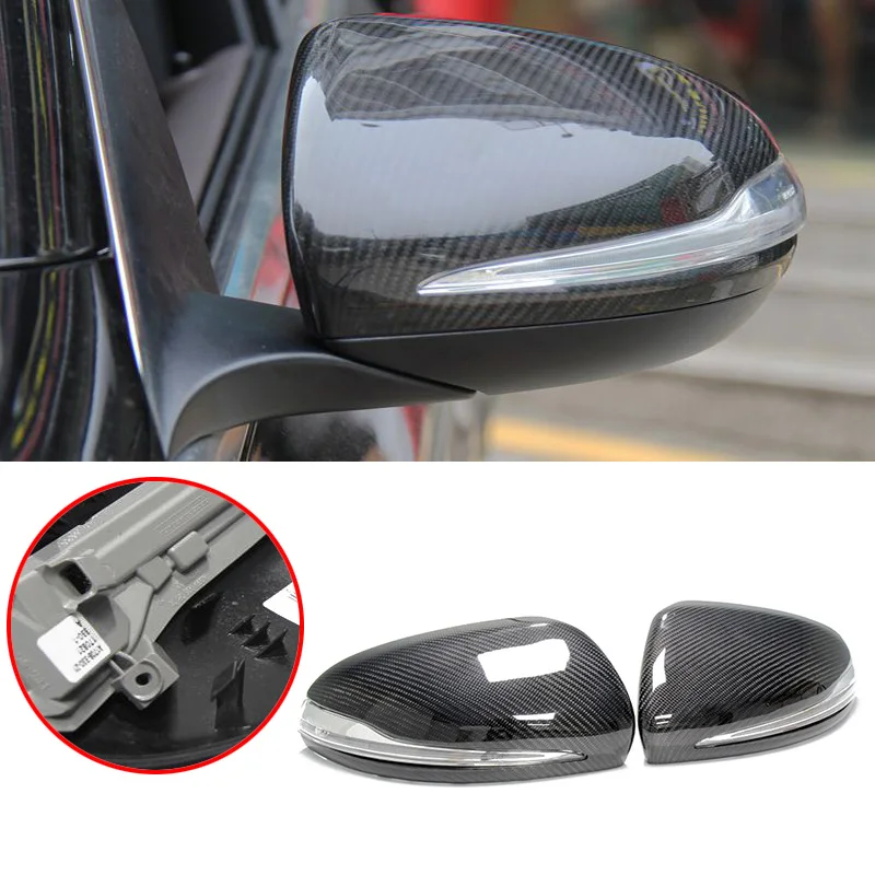 Real Carbon Fiber Car Side Mirror Wing Mirror Rear View Cover Replace ...