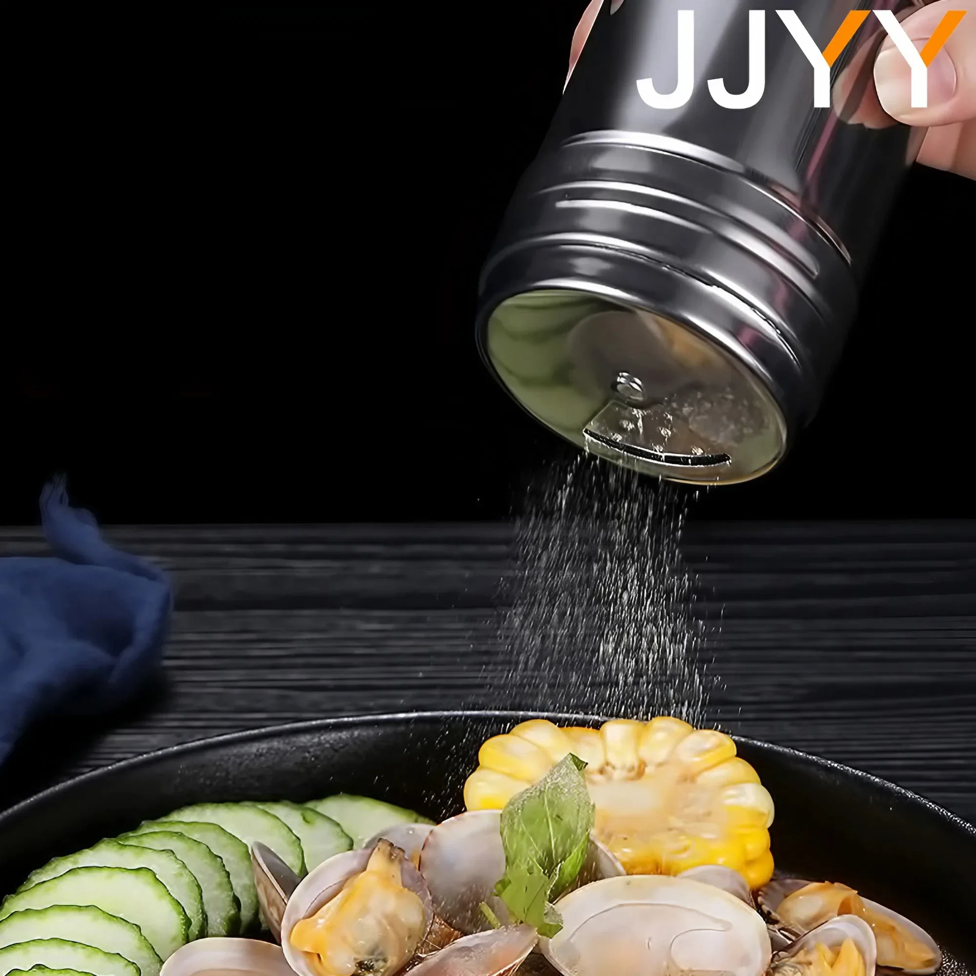 JJYY-Stainless-Steel-Twist-Lid-Spice-Shaker-Salt-Sugar-Pepper-Pepper ...