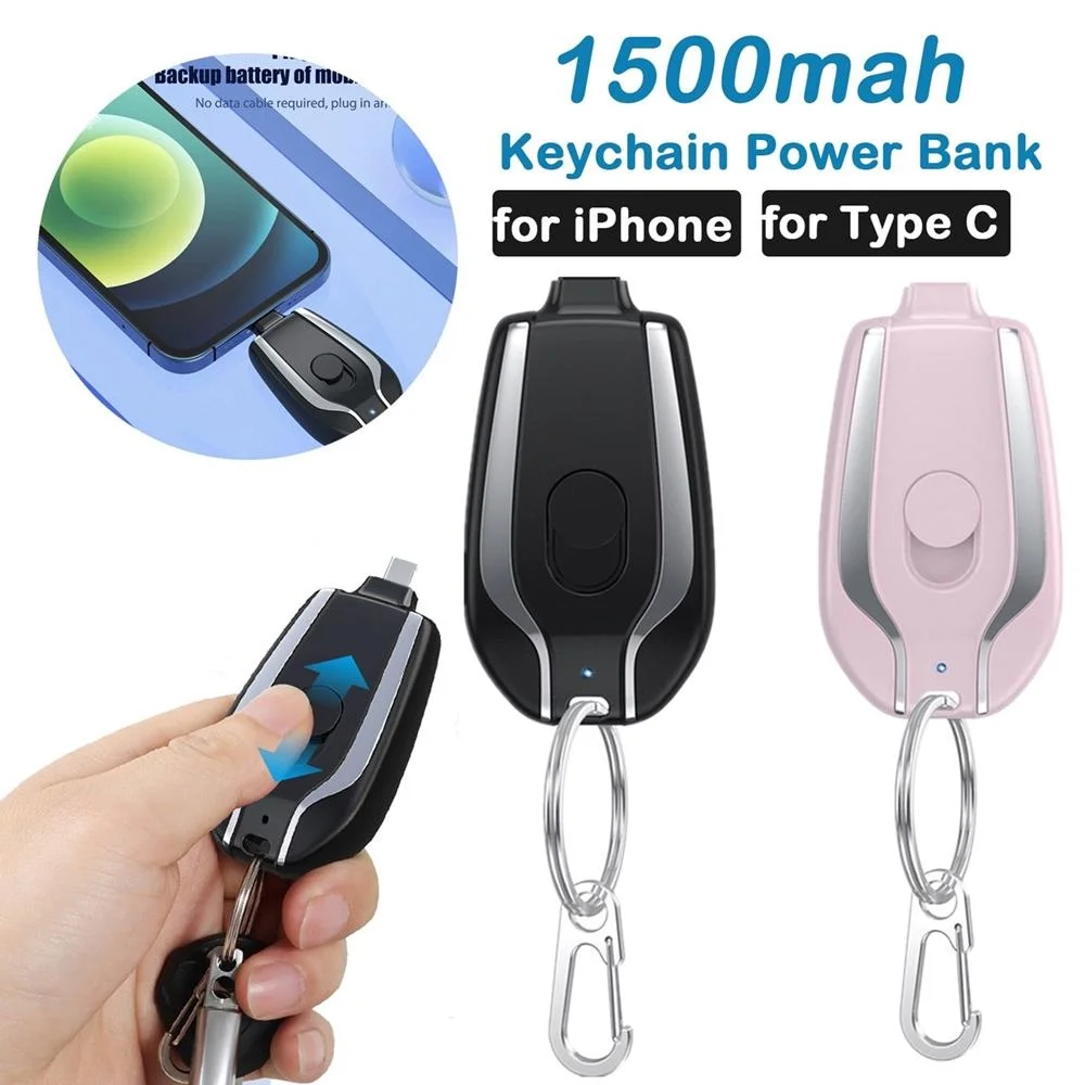 Mini-Keychain-Smartphone-1500mAh-Portable-Power-Bank-Emergency-Charger ...