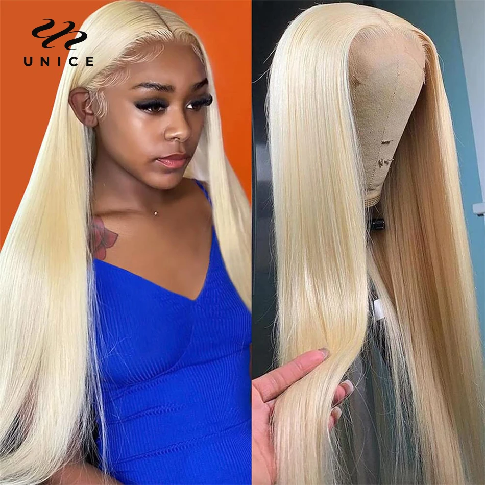 Unice Hair 613 Blonde Straight Lace Front Human Hair Wigs Peruvian 13x4 ...