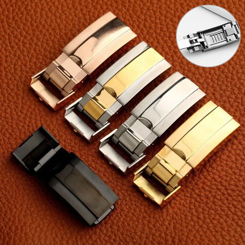 Stainless-steel-folding-buckle-glide-lock-for-Rolex-submariner ...