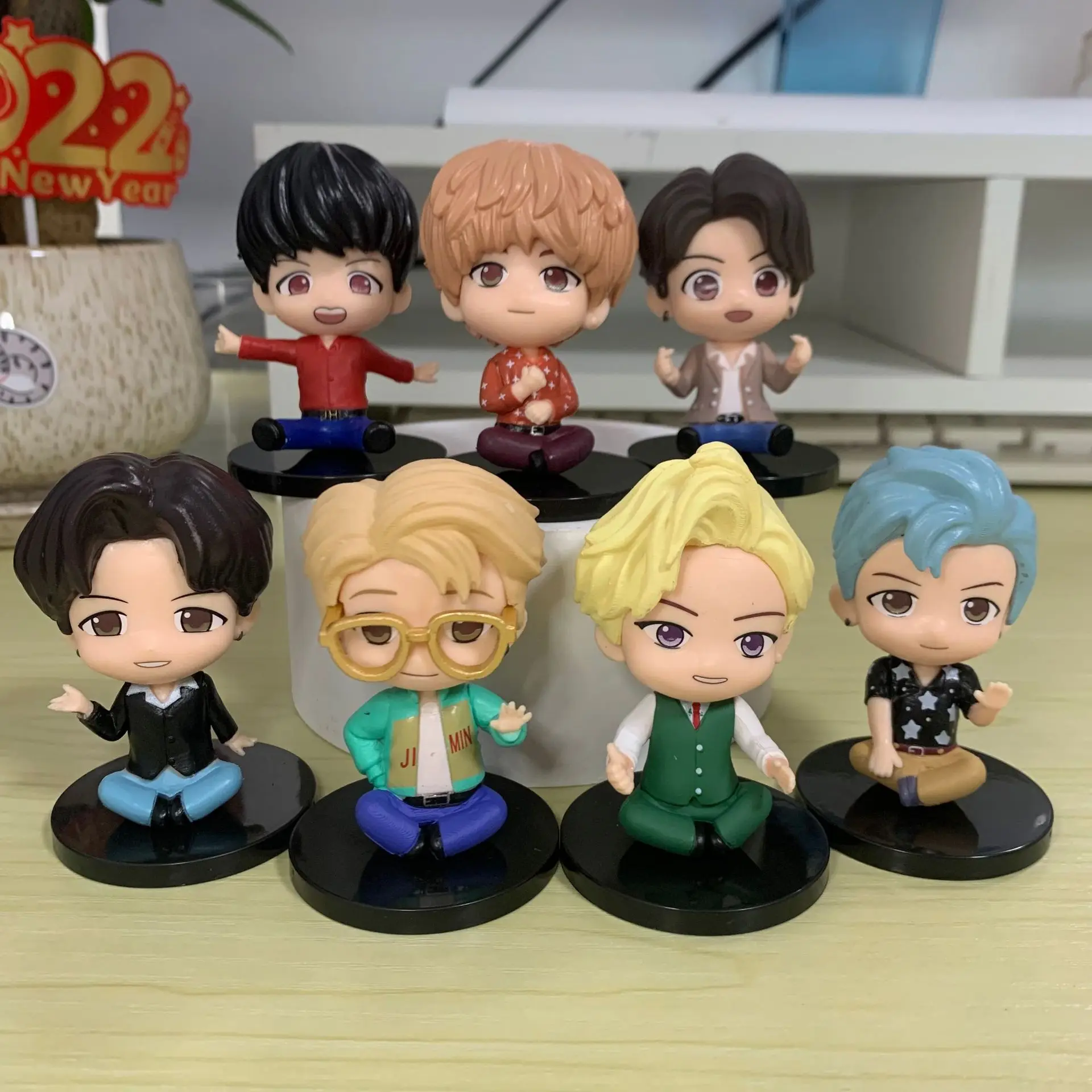 7pcs/set Korea V JUNG KOOK JIMIN RM JIN SUGA J-HOPE Cute