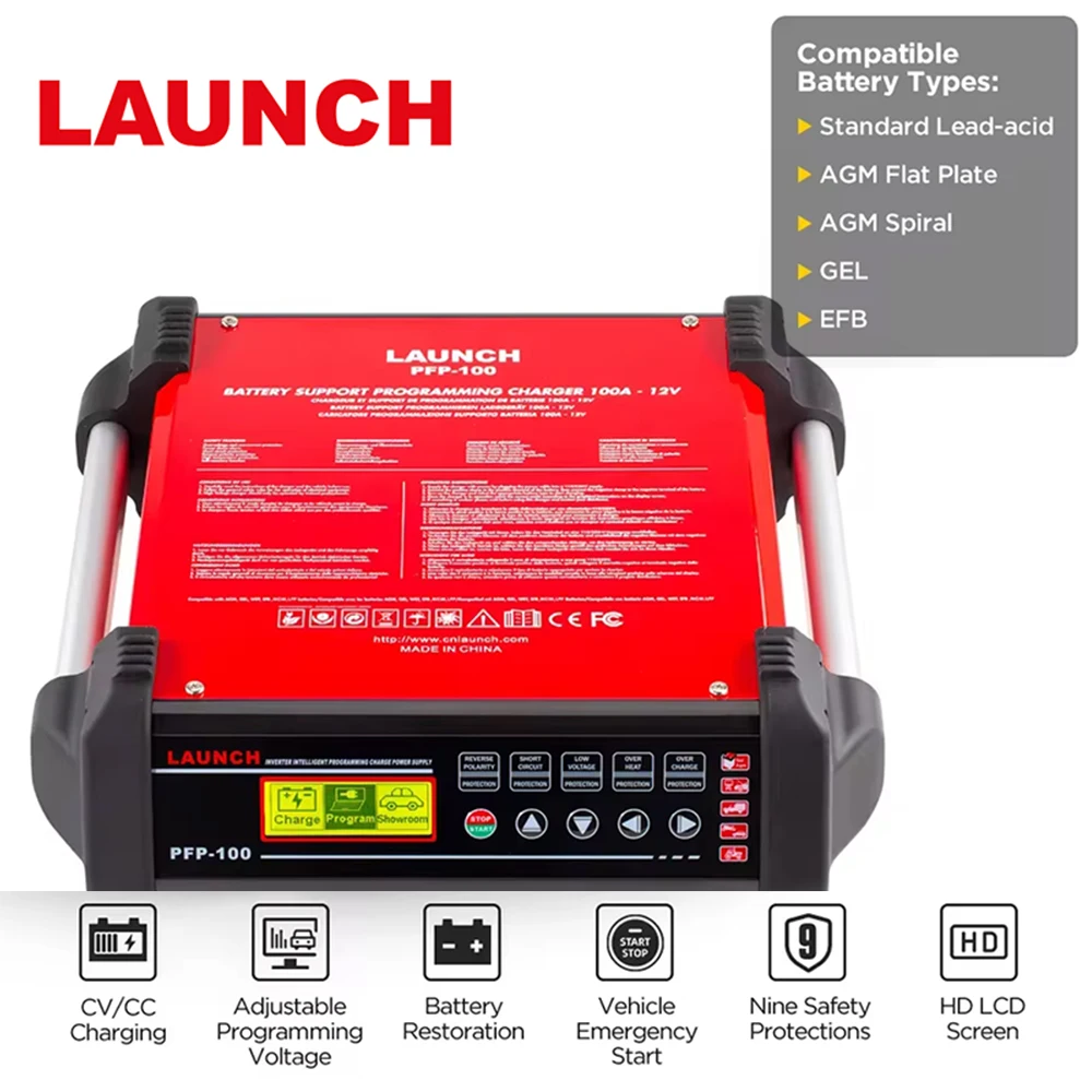 Launch PFP 100 Programming Power Supply & Charger & Starter Auto ...