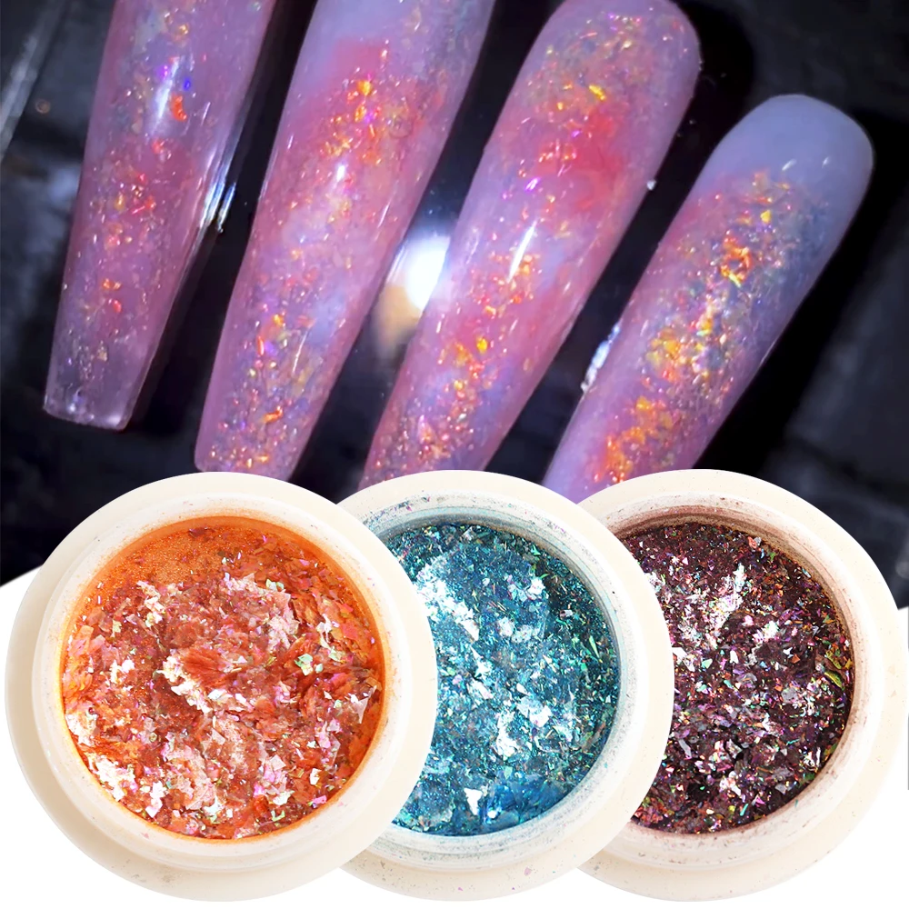 1Box-Opal-Nail-Flakes-Blue-Pink-Glitter-Powder-Crystal-Fire-Flakes ...