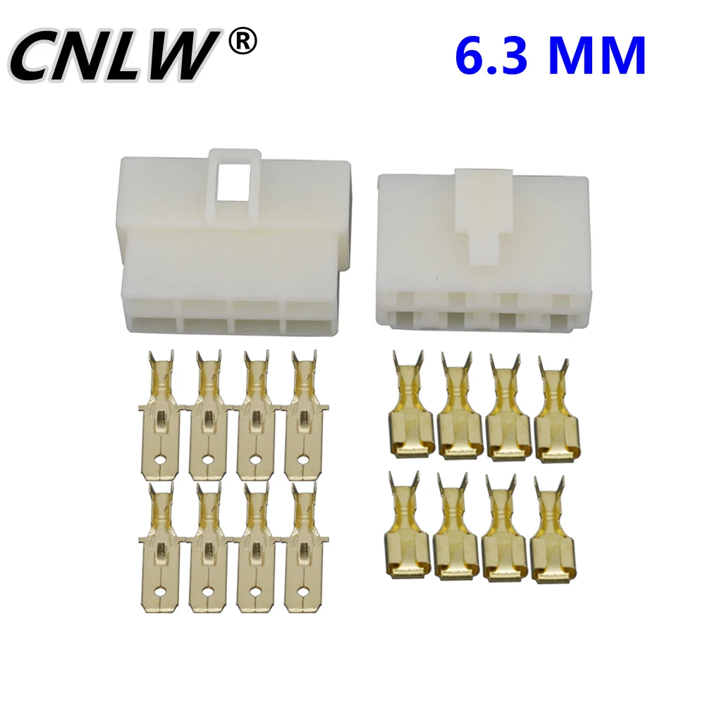 6.3mm 8 Pin DJ7081-6.3-11/21 Automotive Electrical Connector Cable Terminal Plug Kits Motorcycle ...
