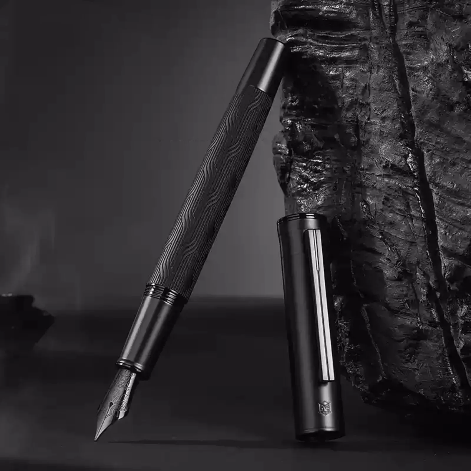 New Hongdian 1860 Max Forest Metal Fountain Pen Blue Nib EF/F Nib ...