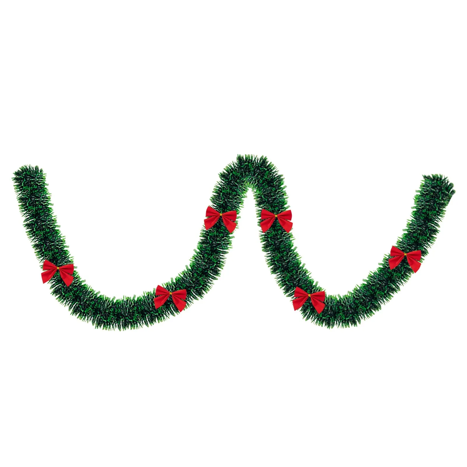 Tiras-de-pelo-verdes-navide-as-con-6-adornos-de-lazo-adornos-navide-os ...