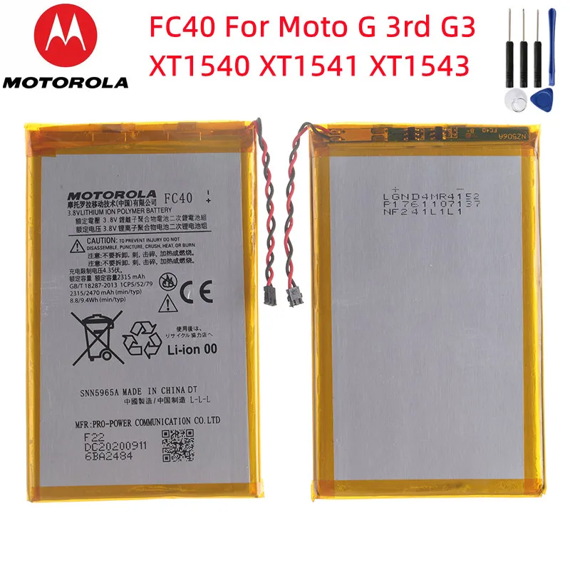 Batería Original FC40 SNN5965A 2315mAh para Motorola Moto G 3rd G3 ...
