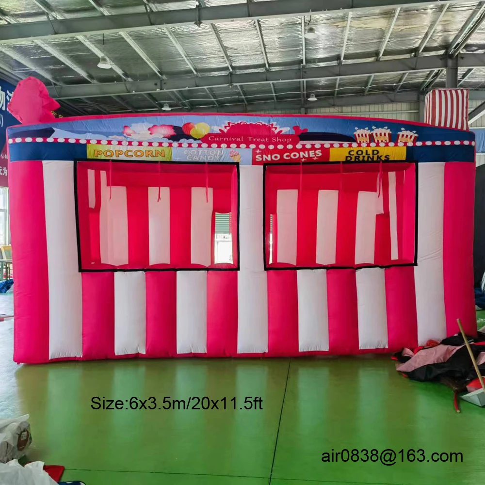 Pink-White-Durable-Carnival-Treat-Shop-Inflatable-Kiosk-Food-Booth-Tent ...