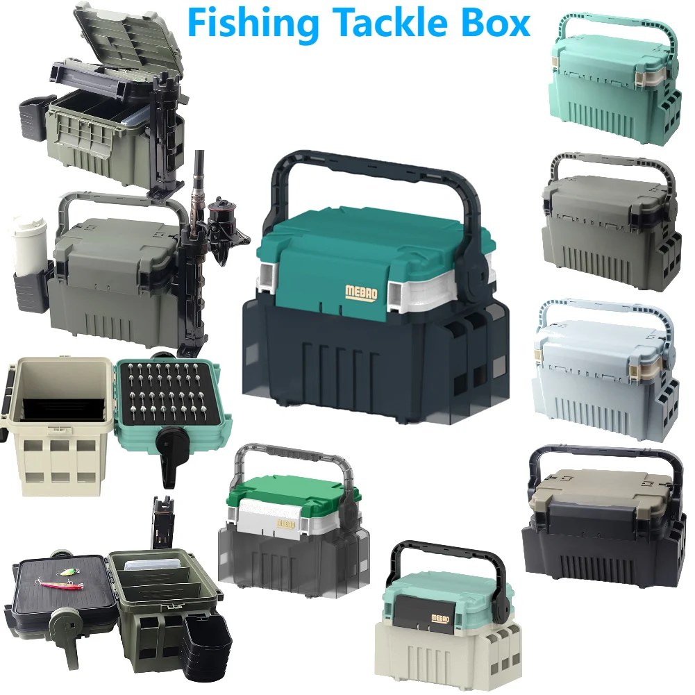 MEBRO-Fishing-Tackle-Box-Big-Fishing-Tool-Box-Multifunction-Stand-Rod ...