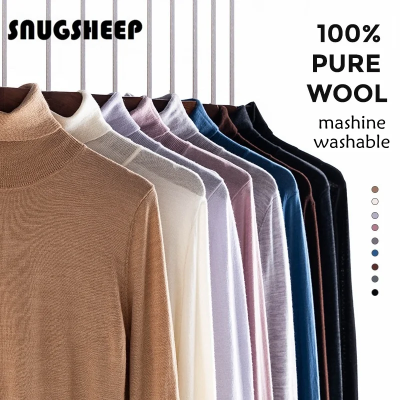 washable wool pullover women turtleneck sweater fashion tops autumn ...
