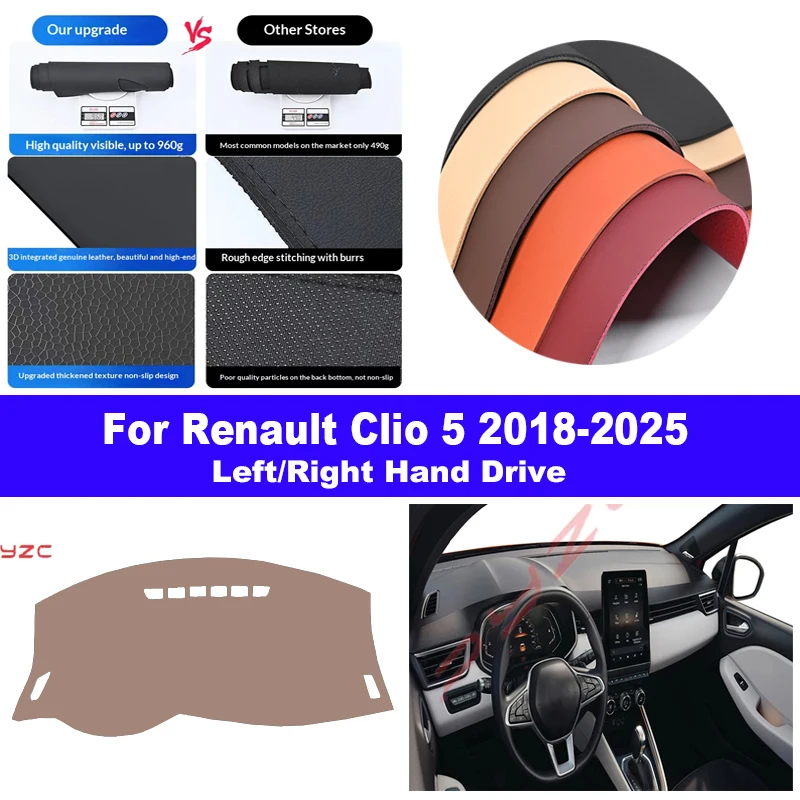 Car Dashboard Cover For Renault Clio 5 2018-2022 2023 2024 2025 Center ...