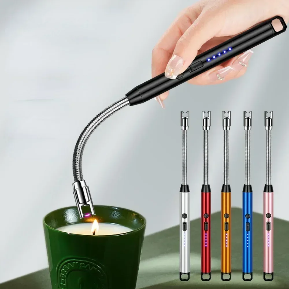 Kitchen USB Electric Arc Lighter Rechargeable Windproof BBQ Flameless ...